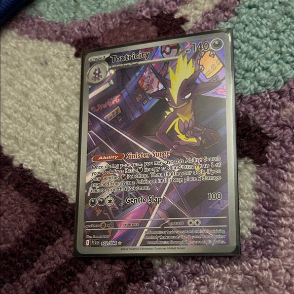 Pokemon | Toys | Pokemon Toxtricity Trading Card Purple And Yellow ...